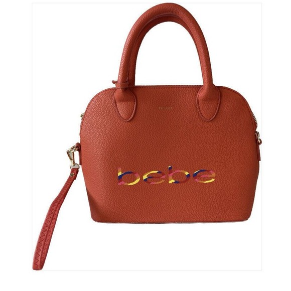 bebe | Bags | Bebe Fabiola Dome Logo Satchel Crossbody Handbag Purse ...